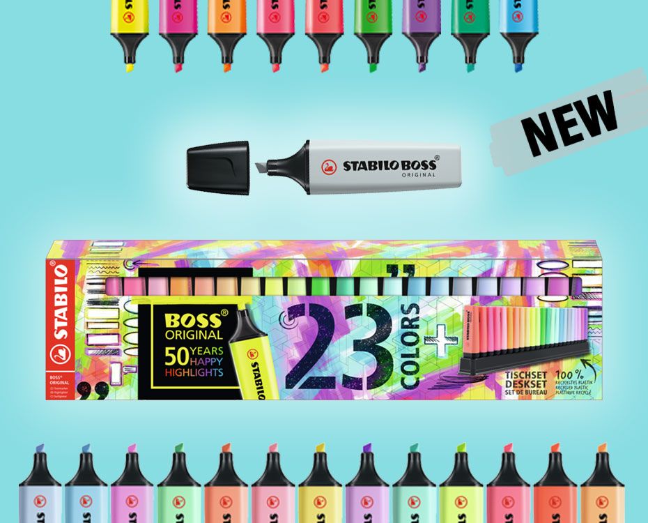 Bộ bút Highlight STABILO Boss Original 23 màu – THEARTSHOP.VN