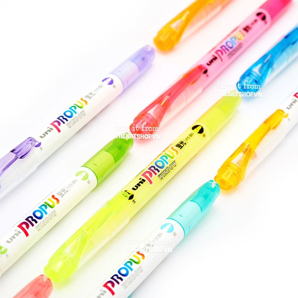 Bộ bút Highlight UNI - UNI Propus window Highlighter Set 5 – THEARTSHOP.VN