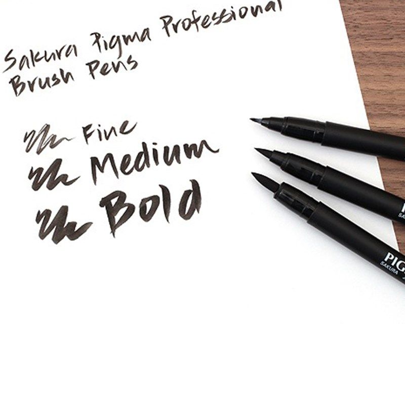 SAKURA PIGMA Brush pen chuyên nghiệp (3size) – THEARTSHOP.VN