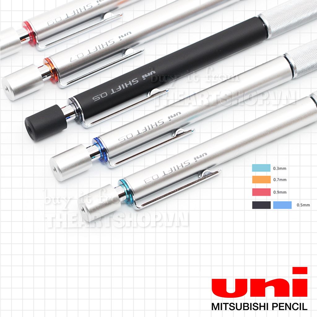Chì bấm cơ khí UNI - UNI Shift Pipe Lock Drafting Pencil – THEARTSHOP.VN