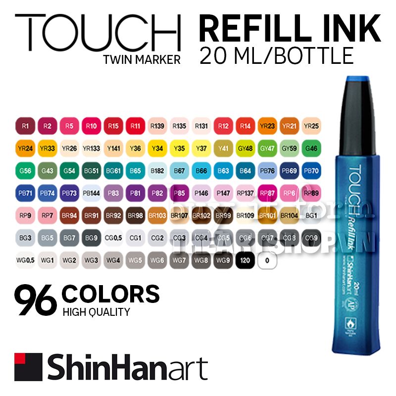 Mực nạp marker TOUCH refill ink 20ml - ShinHan Art – THEARTSHOP.VN