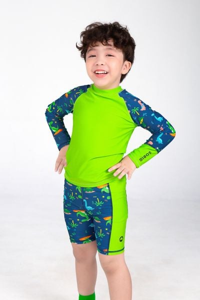 Đồ bơi trẻ em tay dài Khủng long lướt sóng – SOBIE