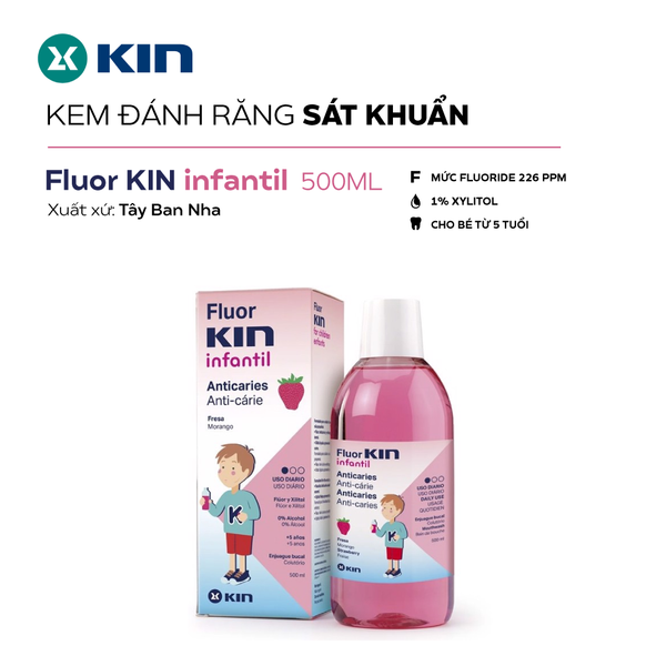 Nước súc miệng FluorKin Children 500ml - ECARE STORE