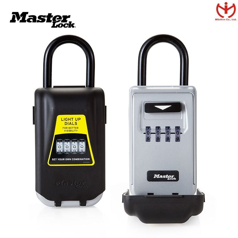 Hộp đựng chìa khóa Master Lock 5424D - Có đèn hộp số - Có móc treo – MSoft