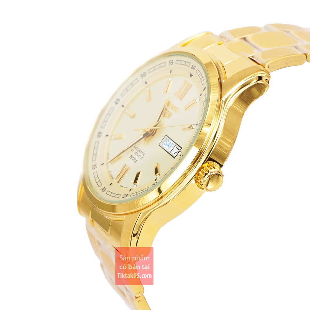 Đồng hồ nam Seiko 5 mạ vàng SNKP20J1 Made in Japan - Tiktakus