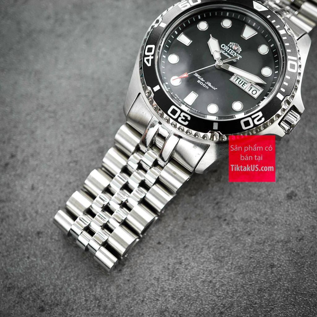 Dây Jubilee thép không gỉ Solid Endlink đặc cho Orient Mako 2, Ray 2 - Tiktakus