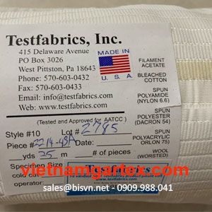 Vải đa sợi AATCC multifiber No.10 Testfabrics – Vietnam Gartex