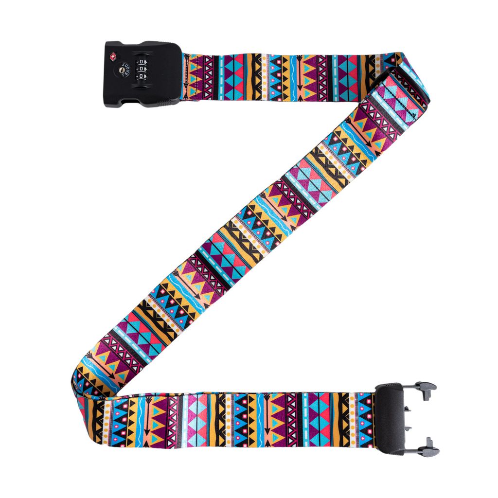 Dây đai vali đơn chính hãng Go&Fly khóa số TSA cao cấp dày 1.5 mm họa