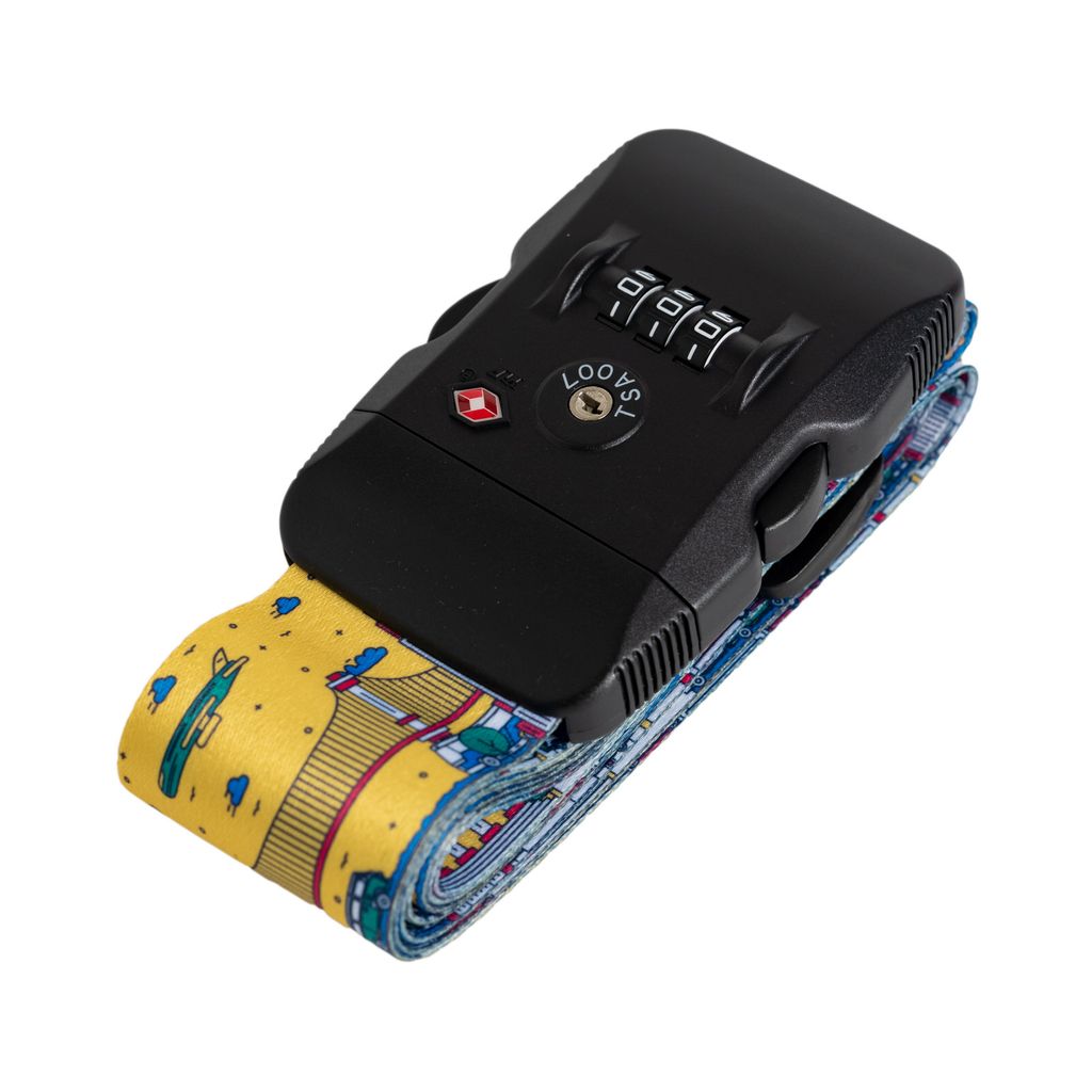 Dây ràng vali có khóa số TSA chính hãng Go&Fly dây đơn loại dày 1.5 mm