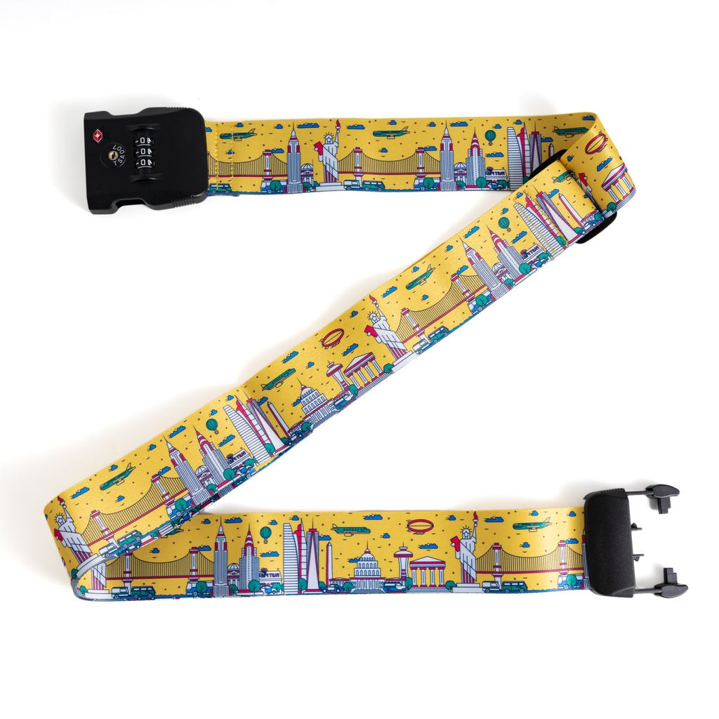 Dây ràng vali có khóa số TSA chính hãng Go&Fly dây đơn loại dày 1.5 mm