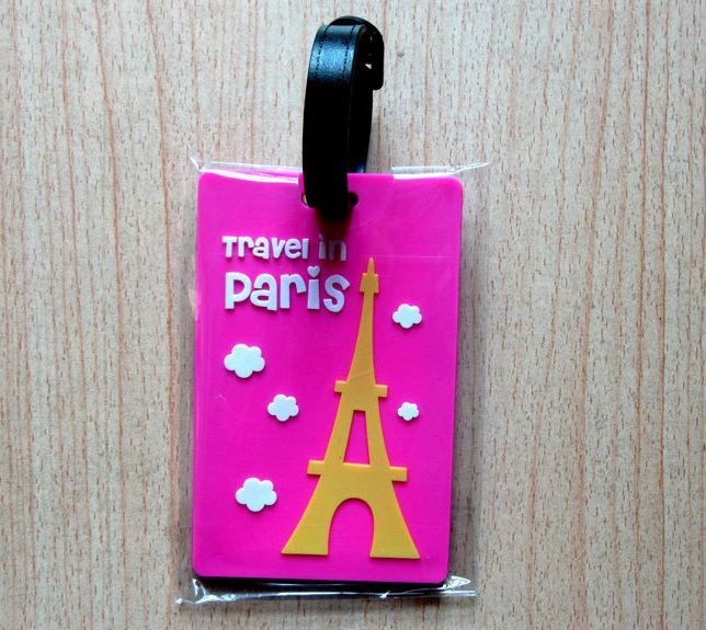 Thẻ name tag vali cao su PVC