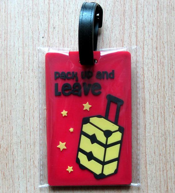 Thẻ name tag vali cao su PVC