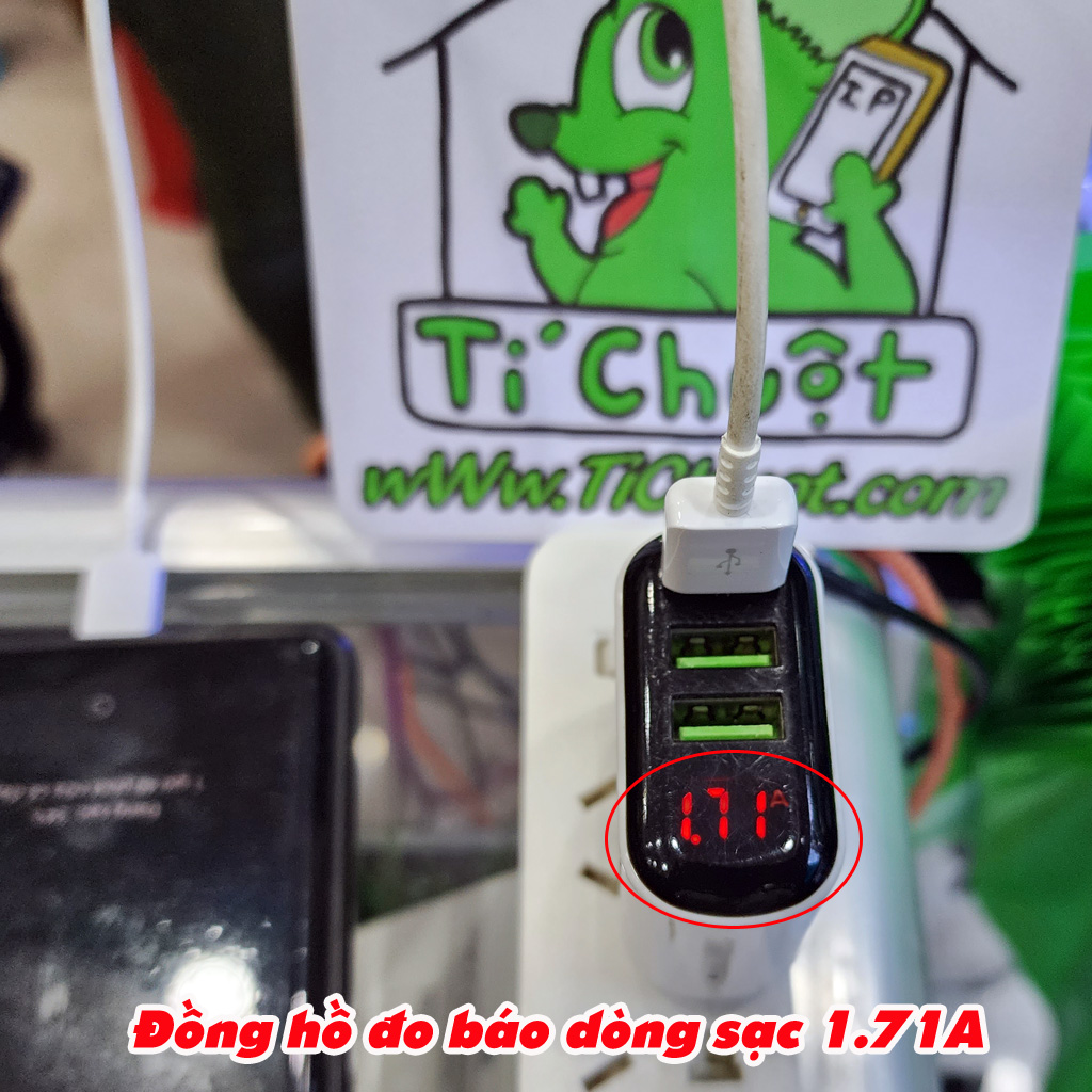 Sạc HOCO HK1 3 cổng USB dòng 5A, có màn hình LCD đo dòng – Shop Tí Chuột