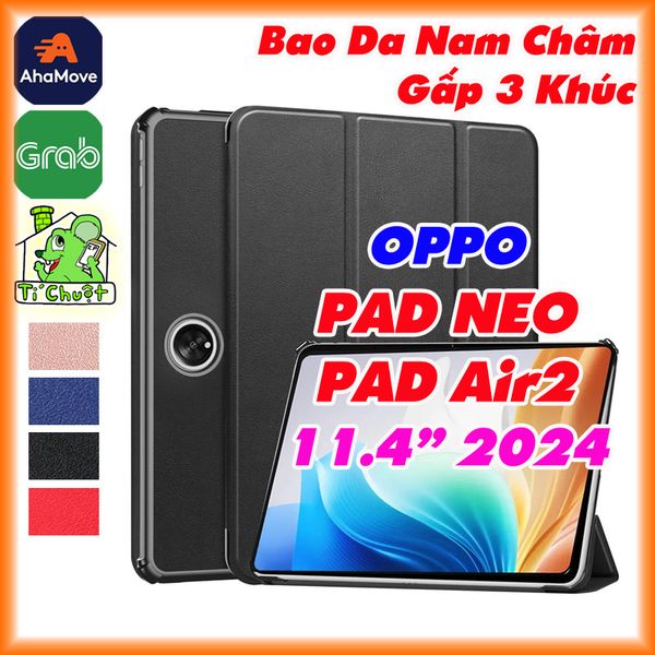 Bao Da OPPO PAD NEO / PAD AIR 2 11.4" 2024 Lưng Cứng Gấp 3 Khúc Có Nam ...