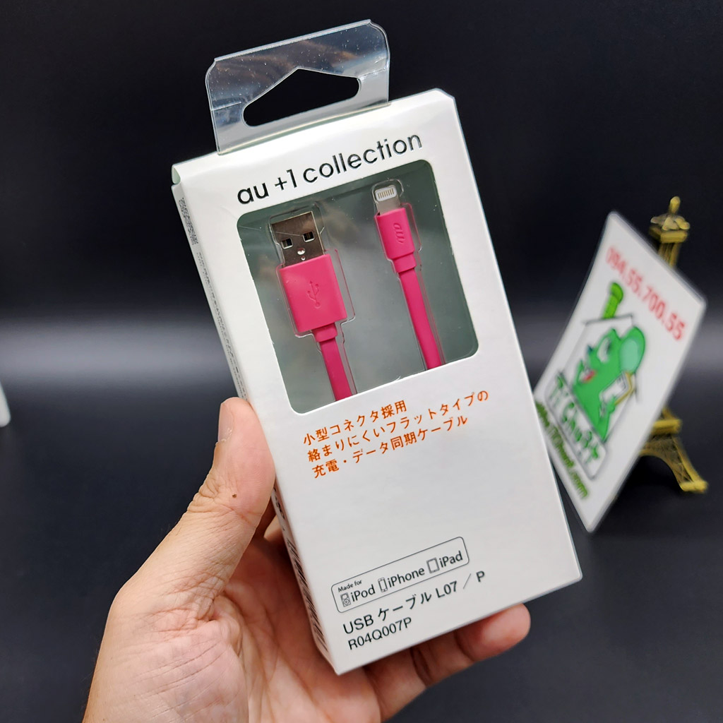 Cáp Lightning chuẩn MFi Nội Địa Nhật Nhà Mạng AU Dây Dẹt Chống Gãy – Shop Tí Chuột