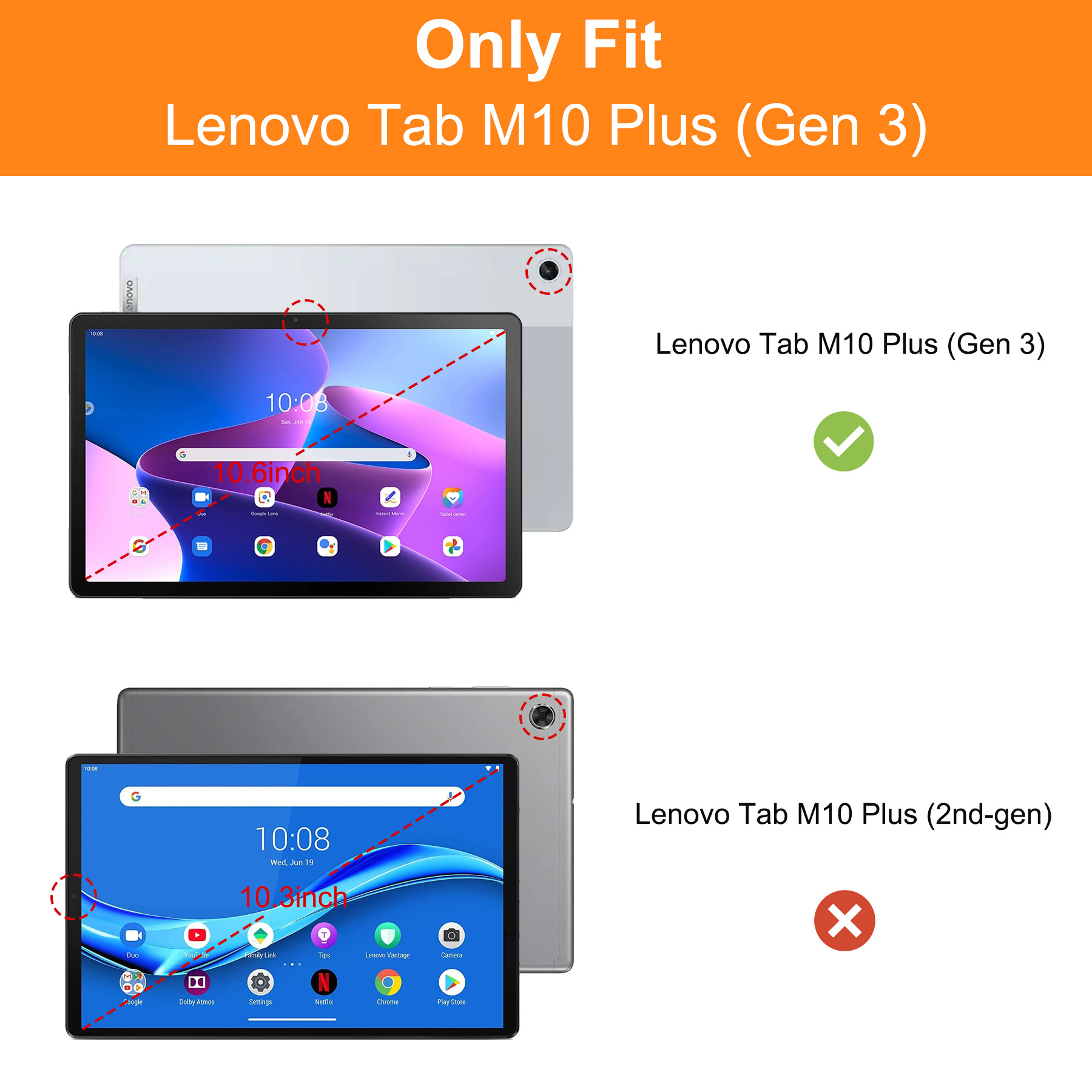 Bao da Lenovo Tab M10 PLUS GEN 3/ Xiaoxin Pad 2022 10.6" TB-125/ TB-12 – Shop Tí Chuột