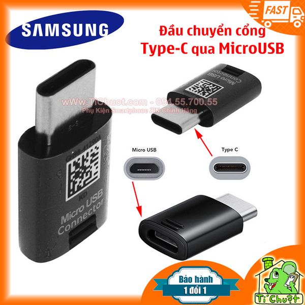 Đầu chuyển Type-C qua MicroUSB Samsung (MicroUSB to Type-C Adapter ...
