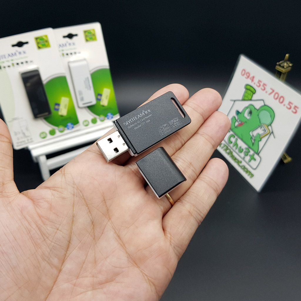 Đầu đọc thẻ nhớ 2in1 SIYOTEAM SY- 368 Chính hãng – Shop Tí Chuột