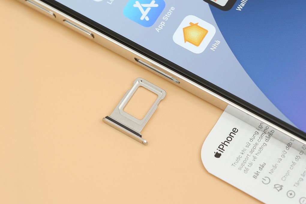 Khay sim iPhone 12 Pro/ 12 Pro Max bản 1 SIM/ 2 SIM ZIN có Ron Chống N ...