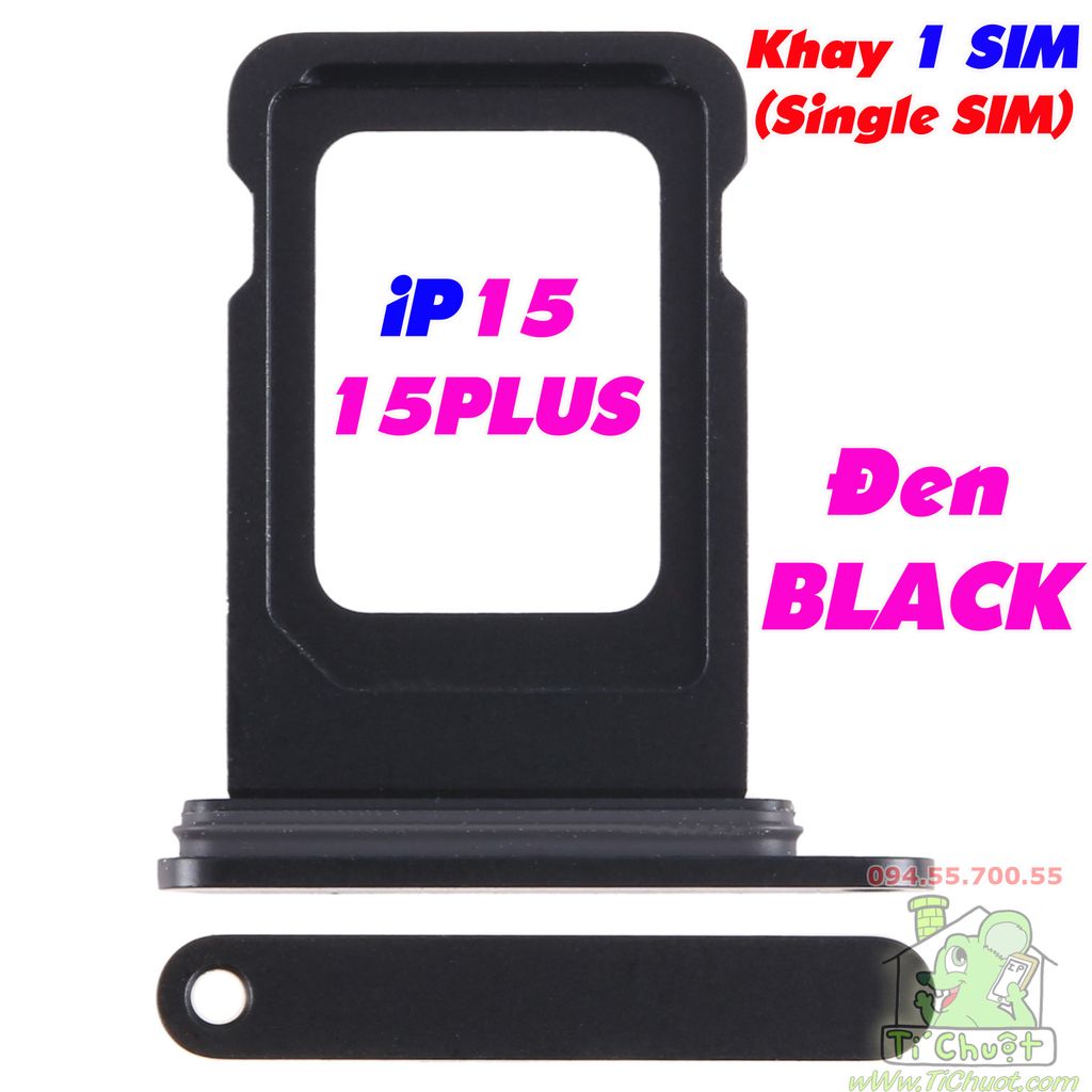 Khay Sim iPhone 15 / 15 PLUS bản 1 SIM/ 2 SIM ZIN có Ron Chống Nước & – Shop Tí Chuột