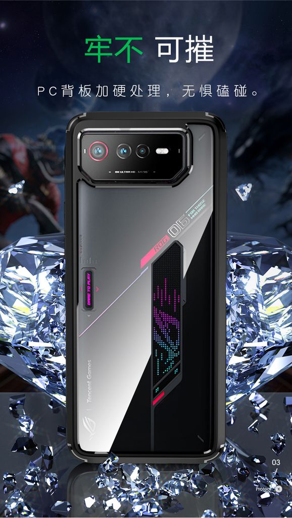 Ốp Lưng ASUS ROG 6/ 6 PRO/ 6D Ultimate Lưng Cứng Viền Dẻo Trong Suốt C ...