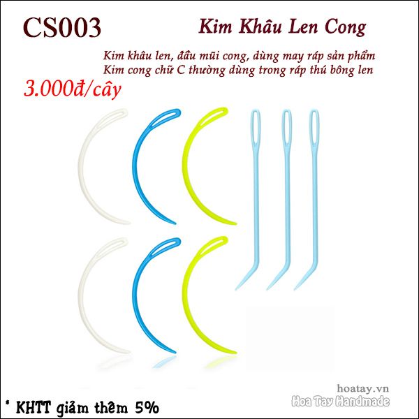 Kim may len cong bằng nhựa CS003 - Hoa Tay Handmade