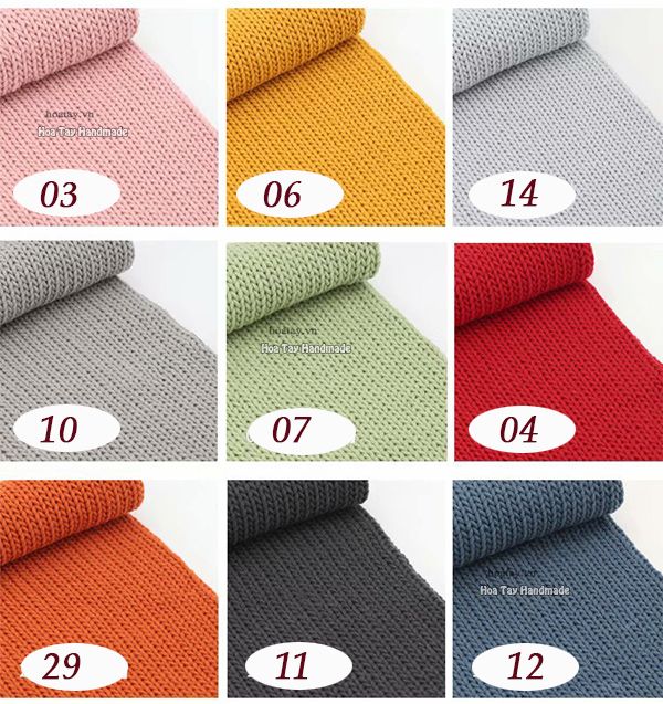 Len Yaoh Wool -Len đan móc khăn mũ Hoa Tay Handmade