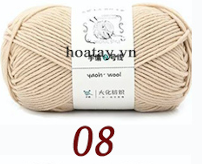Len Yaoh Wool -Len đan móc khăn mũ Hoa Tay Handmade