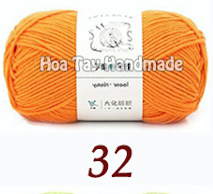 Len Yaoh Wool -Len đan móc khăn mũ Hoa Tay Handmade