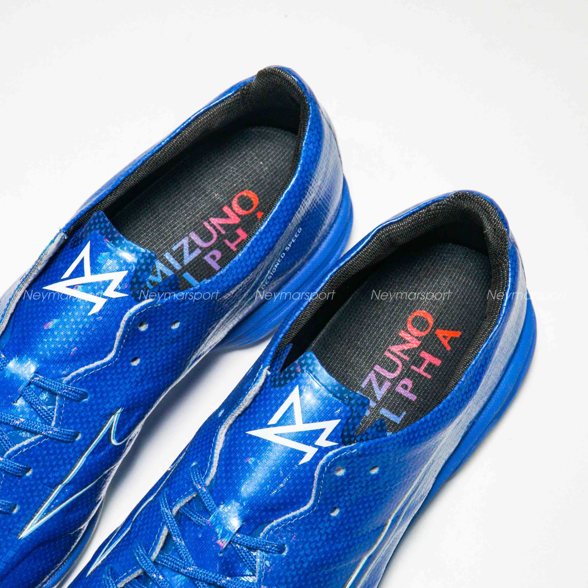 Giày đá bóng Mizuno Alpha Elite TF Mugen - Laser Blue/White/Gold P1GD2 – Neymar Sport