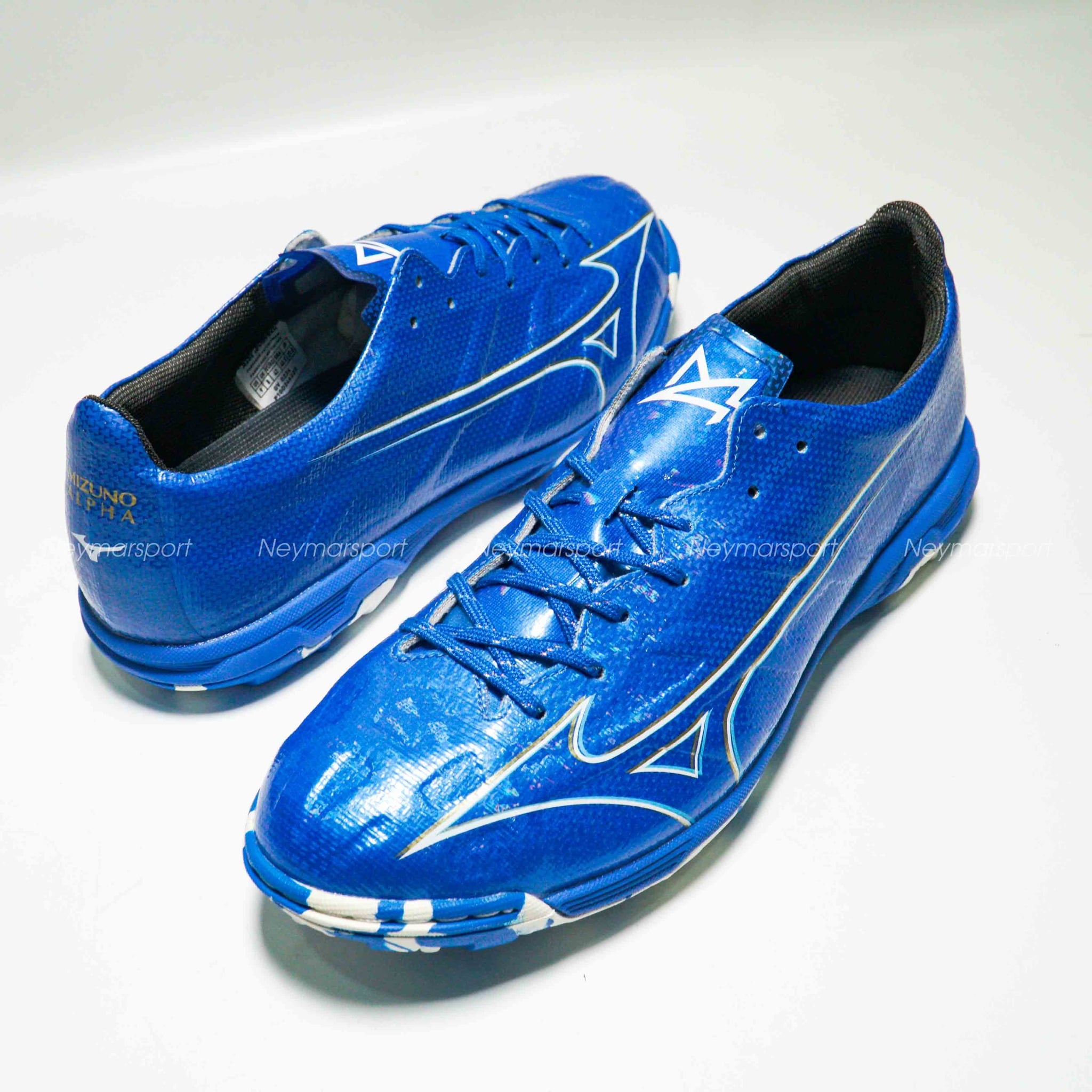Giày đá bóng Mizuno Alpha Elite TF Mugen - Laser Blue/White/Gold P1GD2 – Neymar Sport