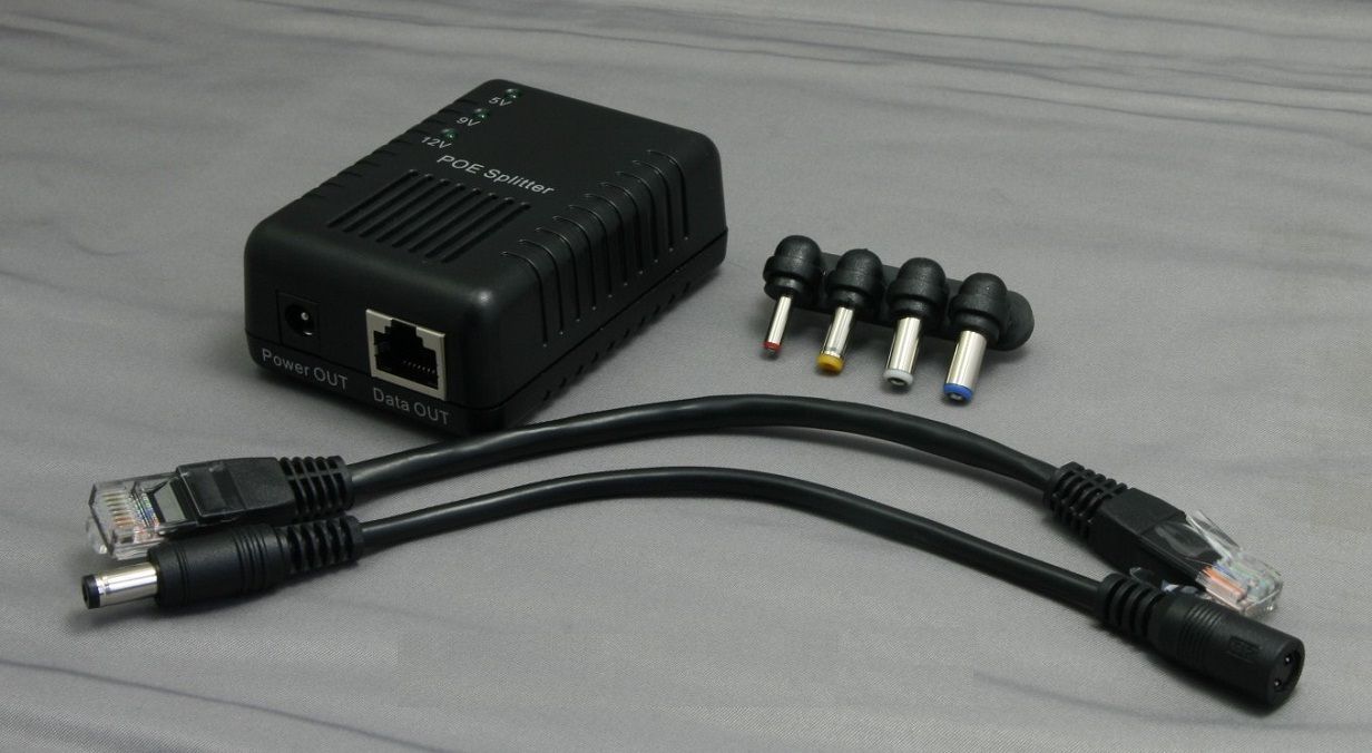 PoE-5912 PoE Splitter 10/100Mbps (in 48V to 5V/9V/12V) IEEE 802.3af /a ...