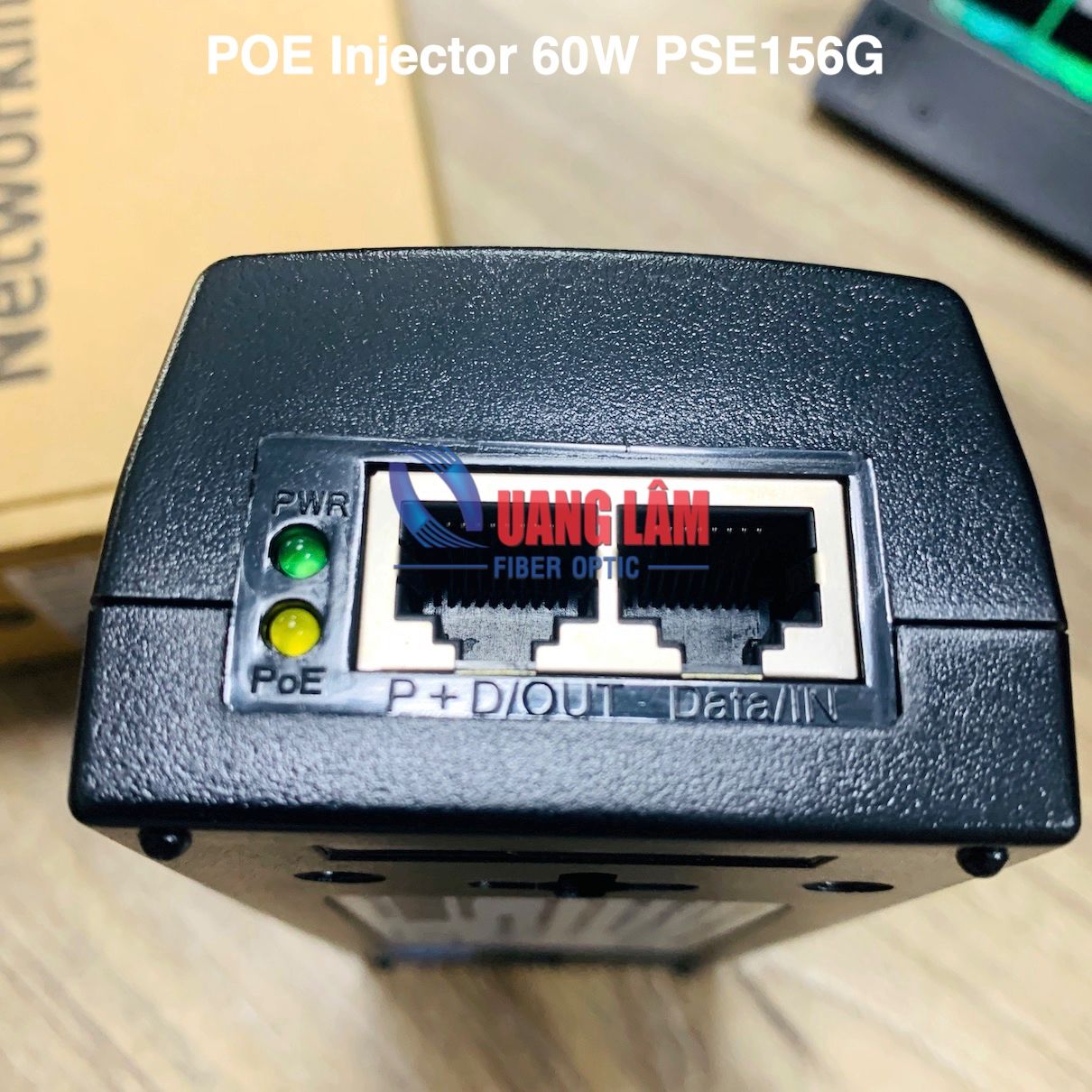 Adapter POE 54V-60W 2 Port(1 Data in+ 1 Data PoE Out), tốc độ 10/100/1 ...