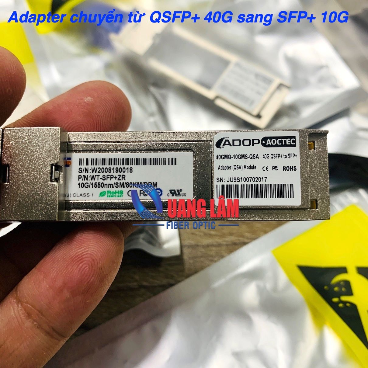 Adapter - 40G QSFP+ to 10G SFP+ Converter Module for Cisco CVR-QSFP-SF ...