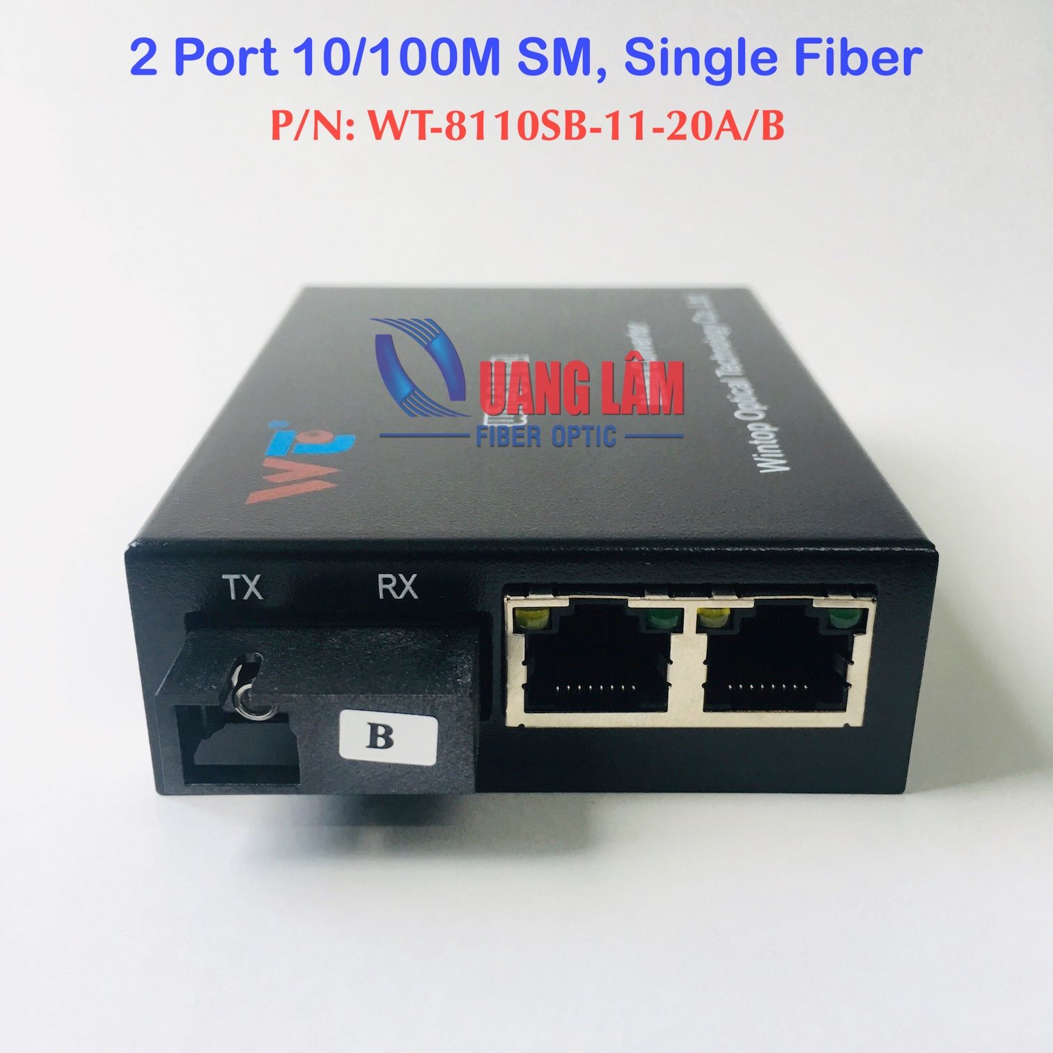 Bộ chuyển đổi quang điện 2 Port RJ45 10/100M sang quang, sợi quang, W ...