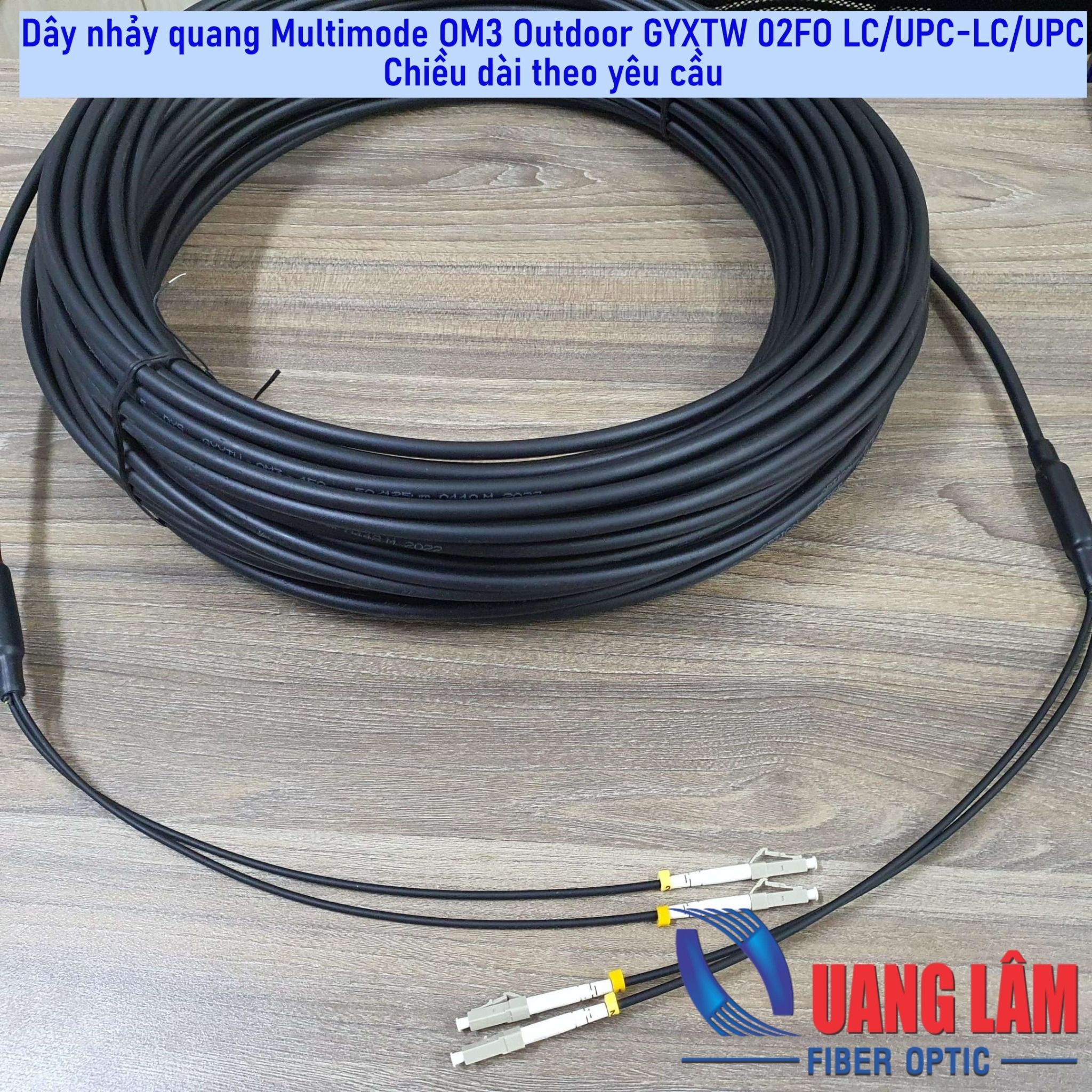 Dây nhảy quang Multimode OM3 Outdoor GYXTW 02FO LC/UPC-LC/UPC - Chiều ...