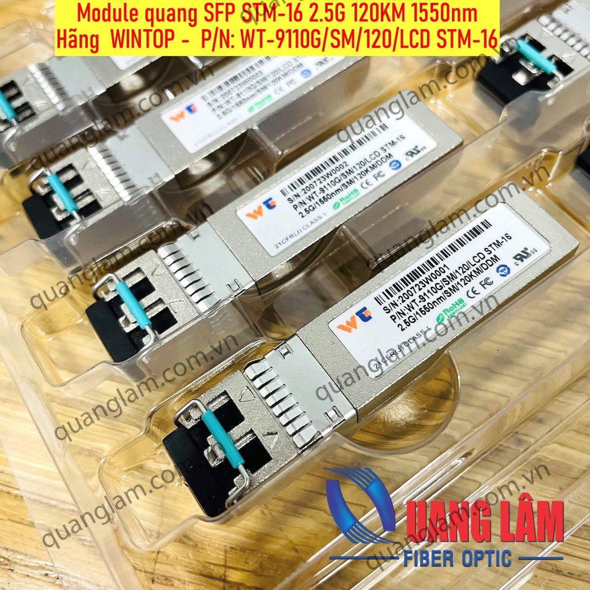 Module quang SFP STM-16 2.5G 120KM 1550nm Hãng WINTOP - P/N: WT-9110 – Công ty TNHH Công Nghệ ...