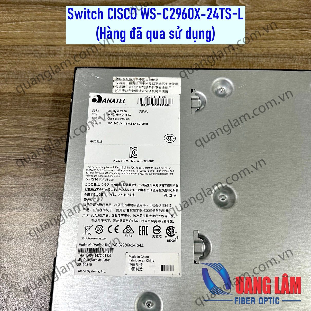 Switch Cisco WS-C2960X-24TS-LL, 24 Ports GE, 2 x 1G SFP, LAN Lite (Hàn ...