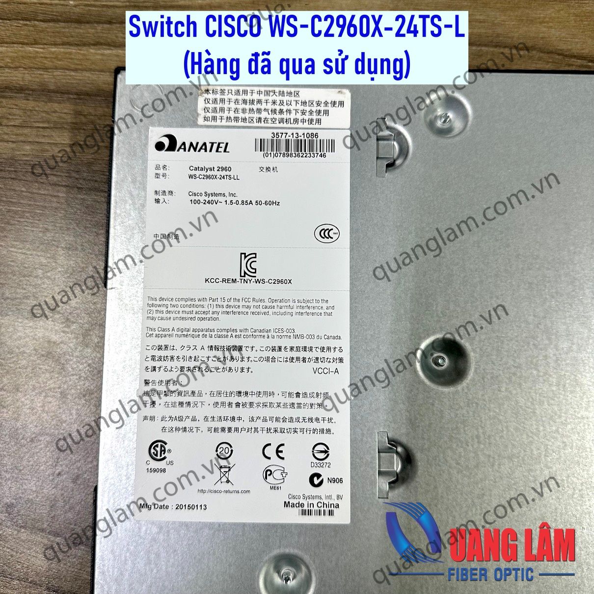 Switch Cisco WS-C2960X-24TS-LL, 24 Ports GE, 2 x 1G SFP, LAN Lite (Hàn ...