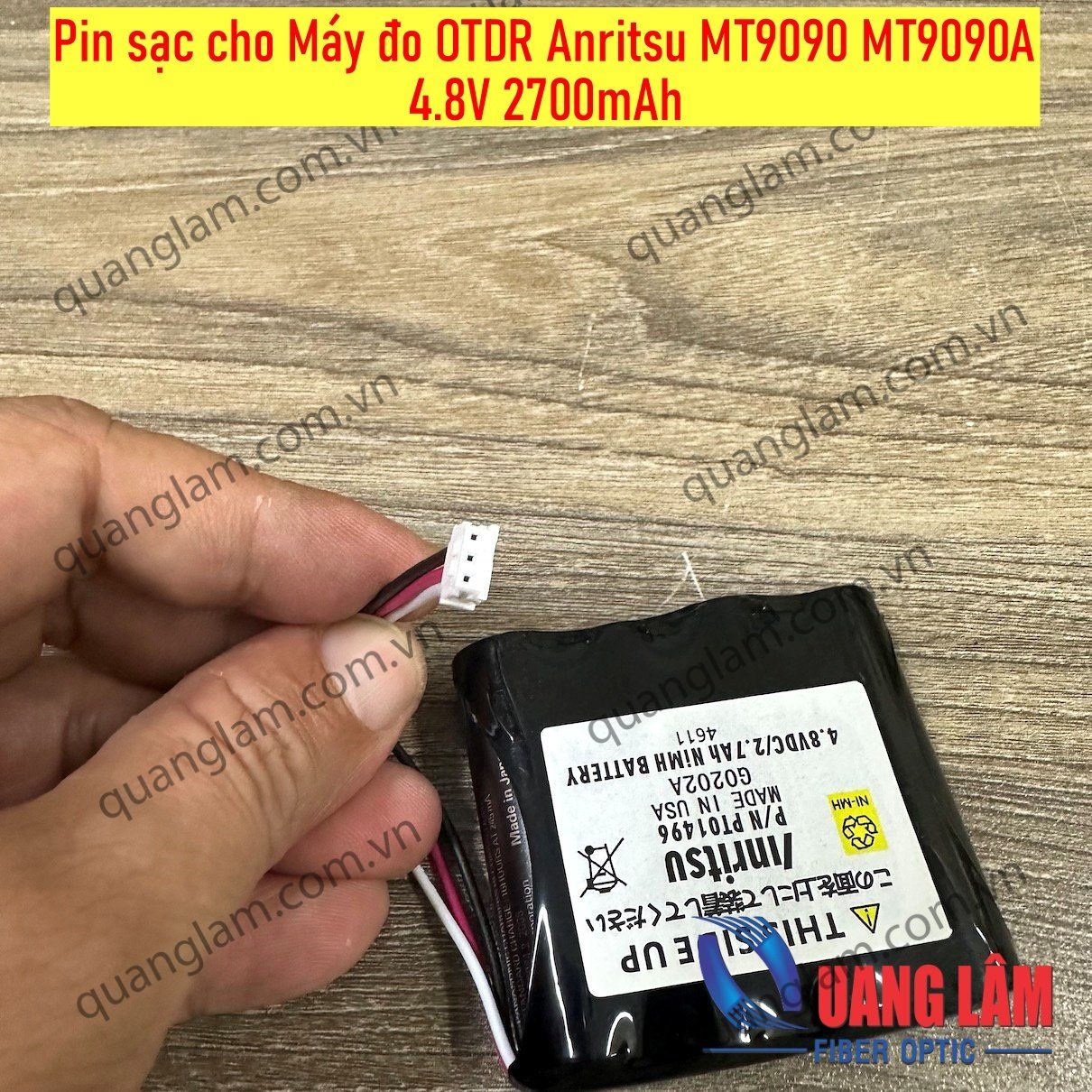 Pin sạc cho Máy đo OTDR Anritsu MT9090 MT9090A 4.8V 2700mAh – Công ty TNHH Công Nghệ Quang Lâm