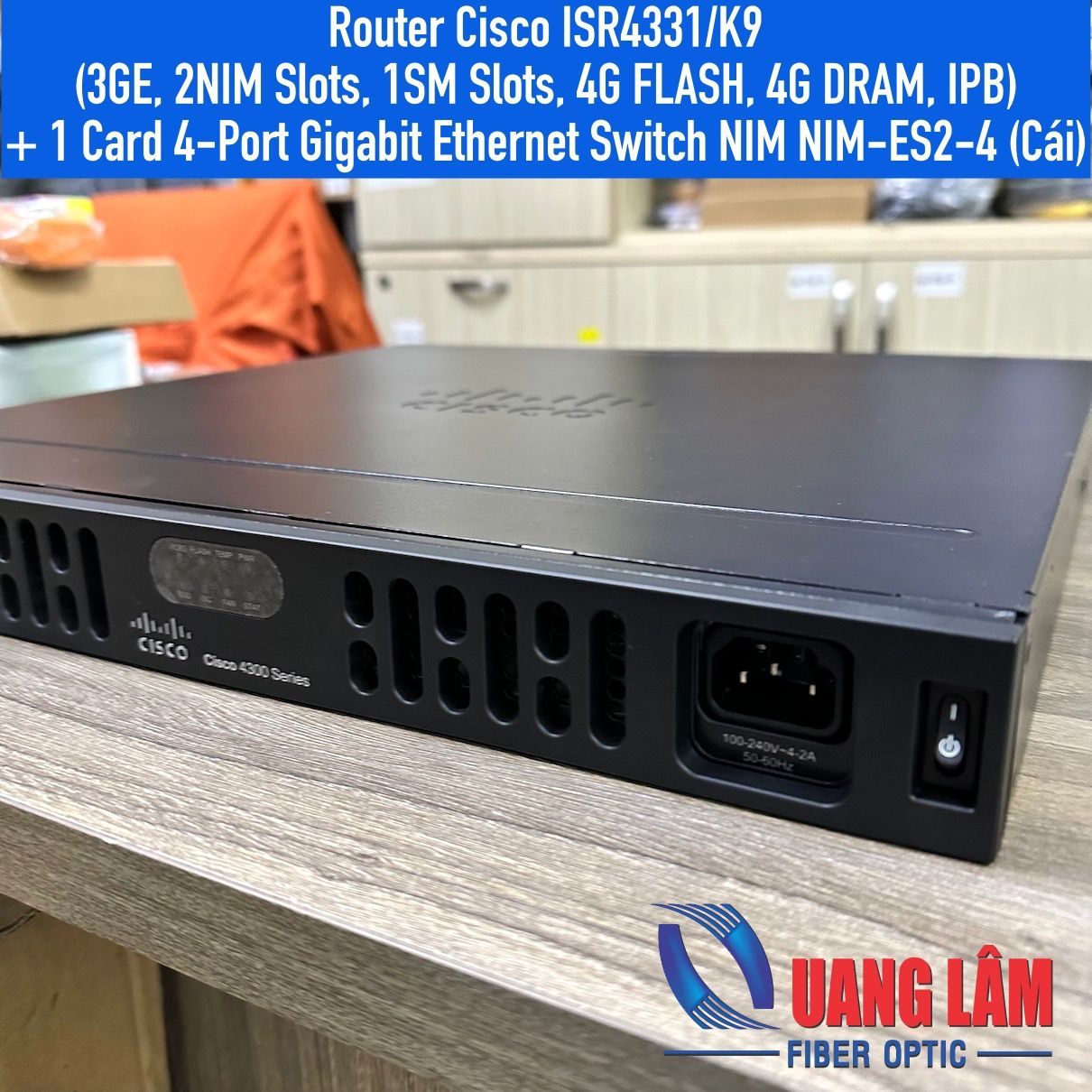 Router Cisco ISR4331/K9 (3GE, 2NIM Slots, 1SM Slots, 4G FLASH, 4G DRAM ...