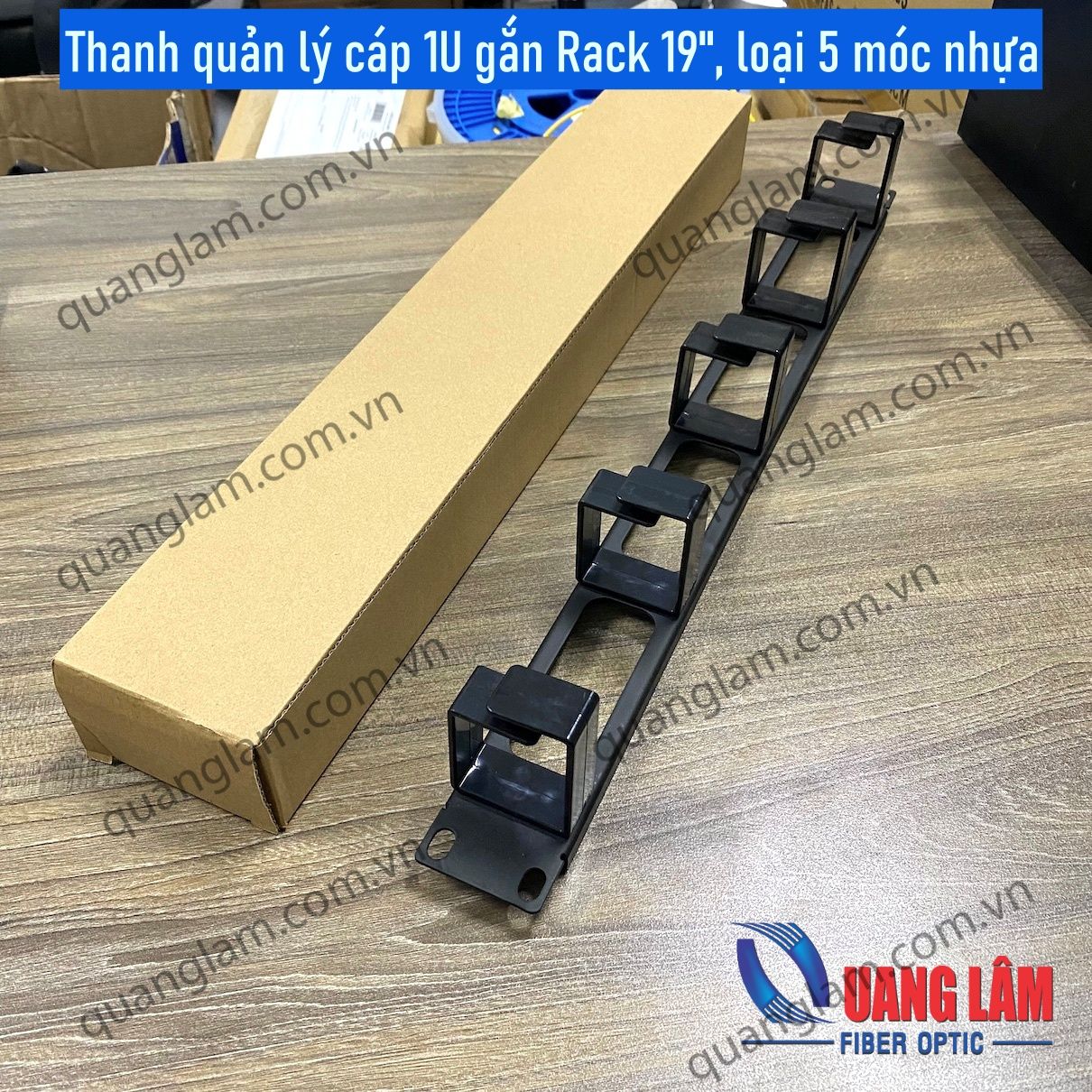 Thanh quản lý cáp 1U gắn Rack 19", loại 5 móc nhựa – Công ty TNHH Công ...