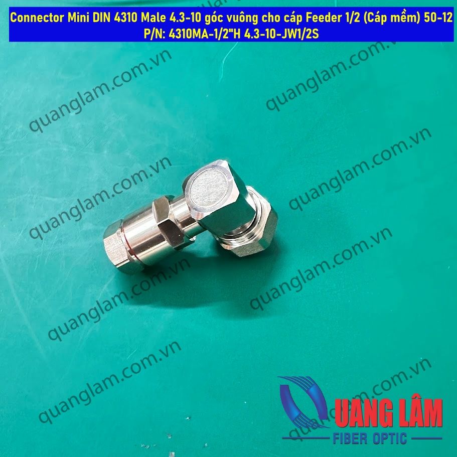 Connector Mini DIN 4310 Male 4.3-10 góc vuông cho cáp Feeder 1/2 (Cáp – Công ty TNHH Công Nghệ ...