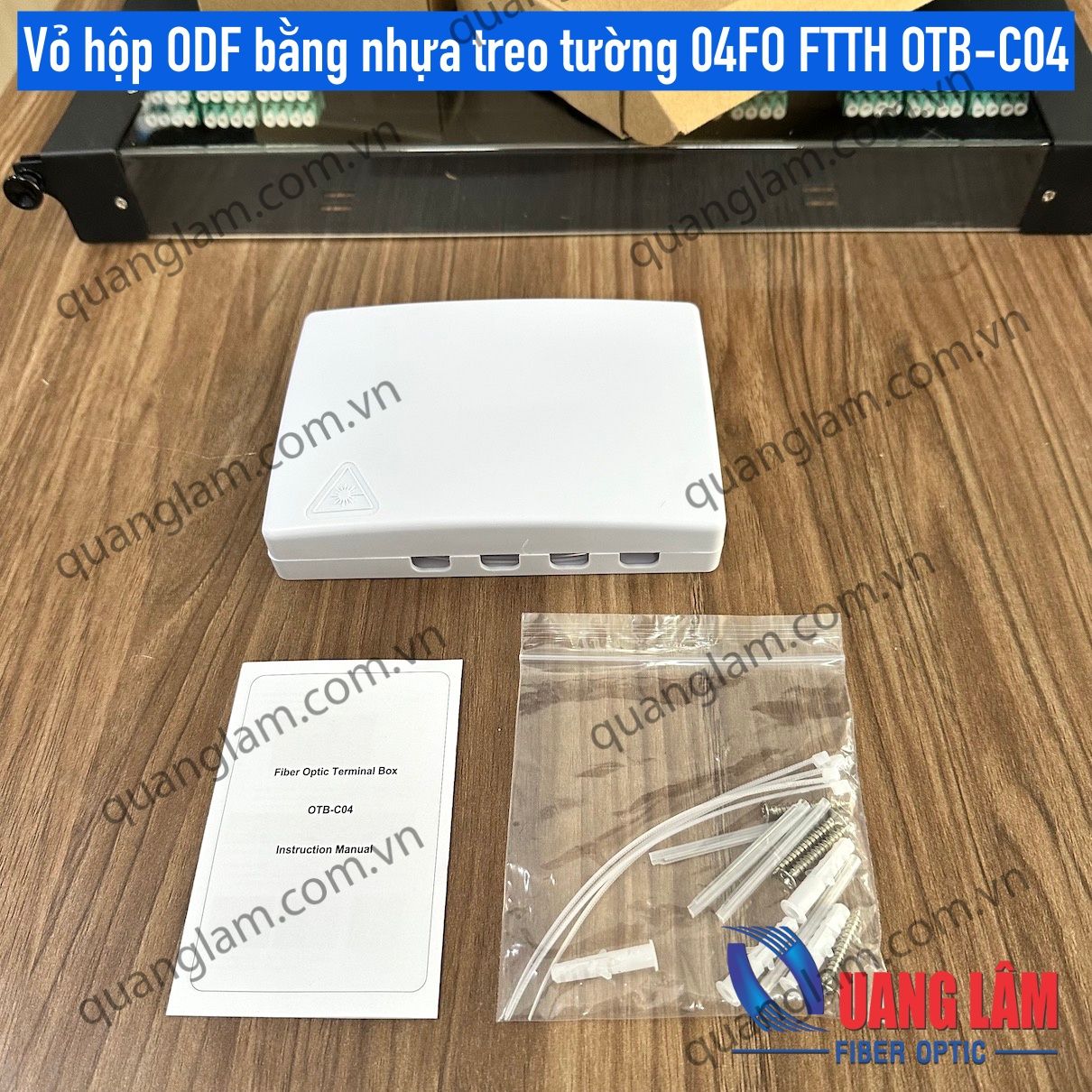 Vỏ hộp ODF bằng nhựa 04FO FTTH OTB-C04 – Công ty TNHH Công Nghệ Quang Lâm