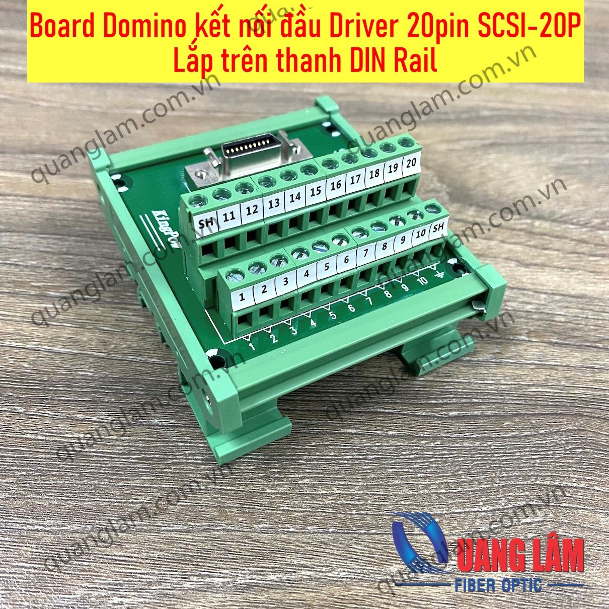 Board Domino kết nối đầu Driver 20pin SM-20P SCSI-20P - Lắp trên thanh – Công ty TNHH Công Nghệ ...