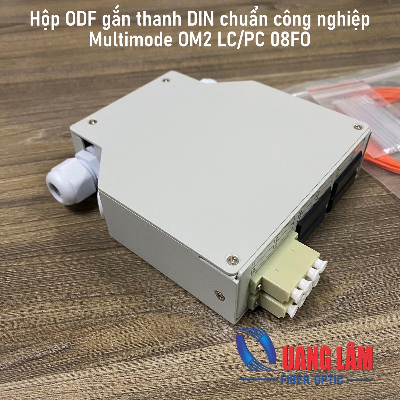 Hộp ODF gắn trên thanh DIN bằng thép 08FO LC/PC MM OM2 (Bao gồm đầy đủ ...
