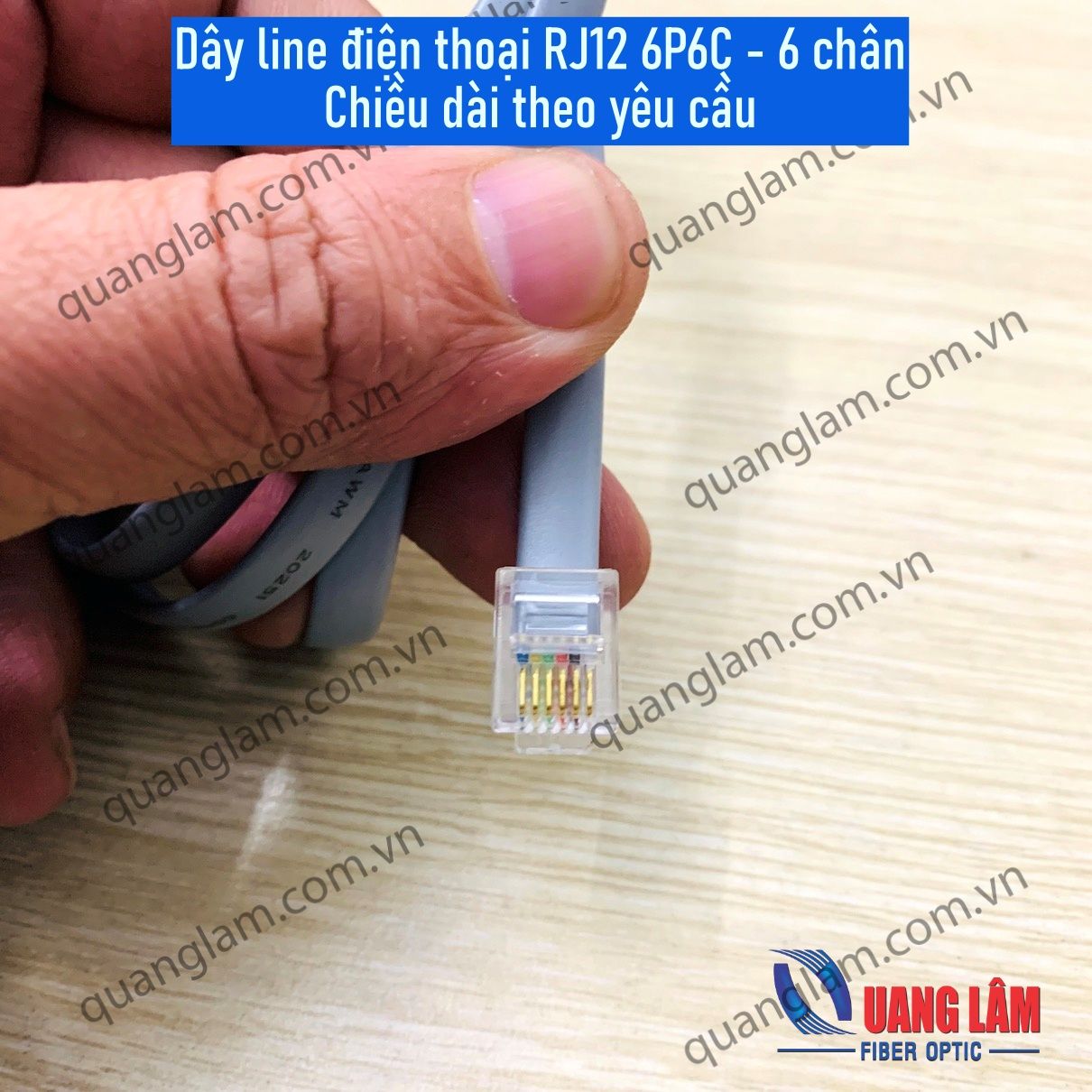 Dây line điện thoại RJ12 6P6C - 6 chân – Công ty TNHH Công Nghệ Quang Lâm