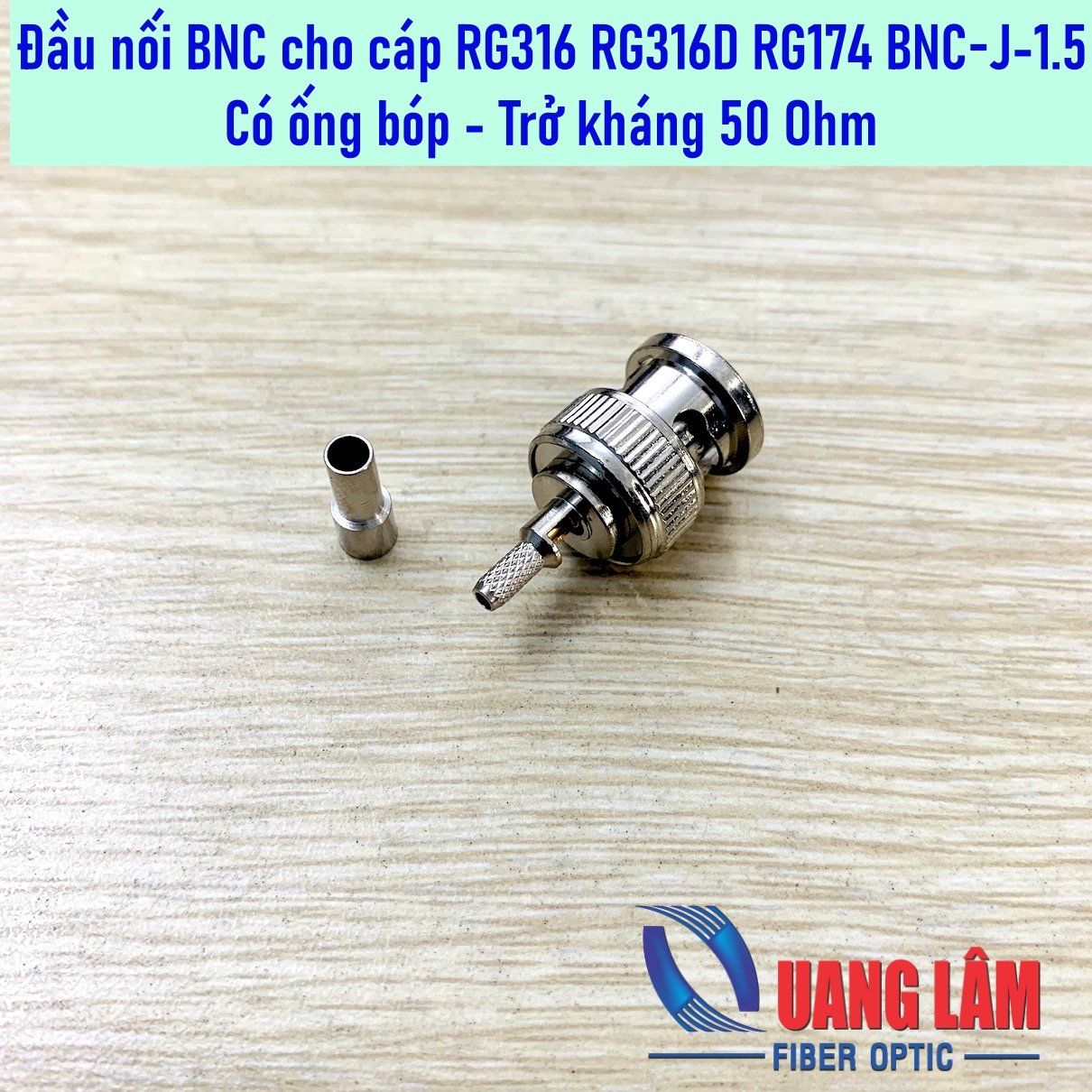Đầu nối dây BNC đực male connector BNC-J-1.5 dành cho cáp RG316 RG316D – Công ty TNHH Công Nghệ ...