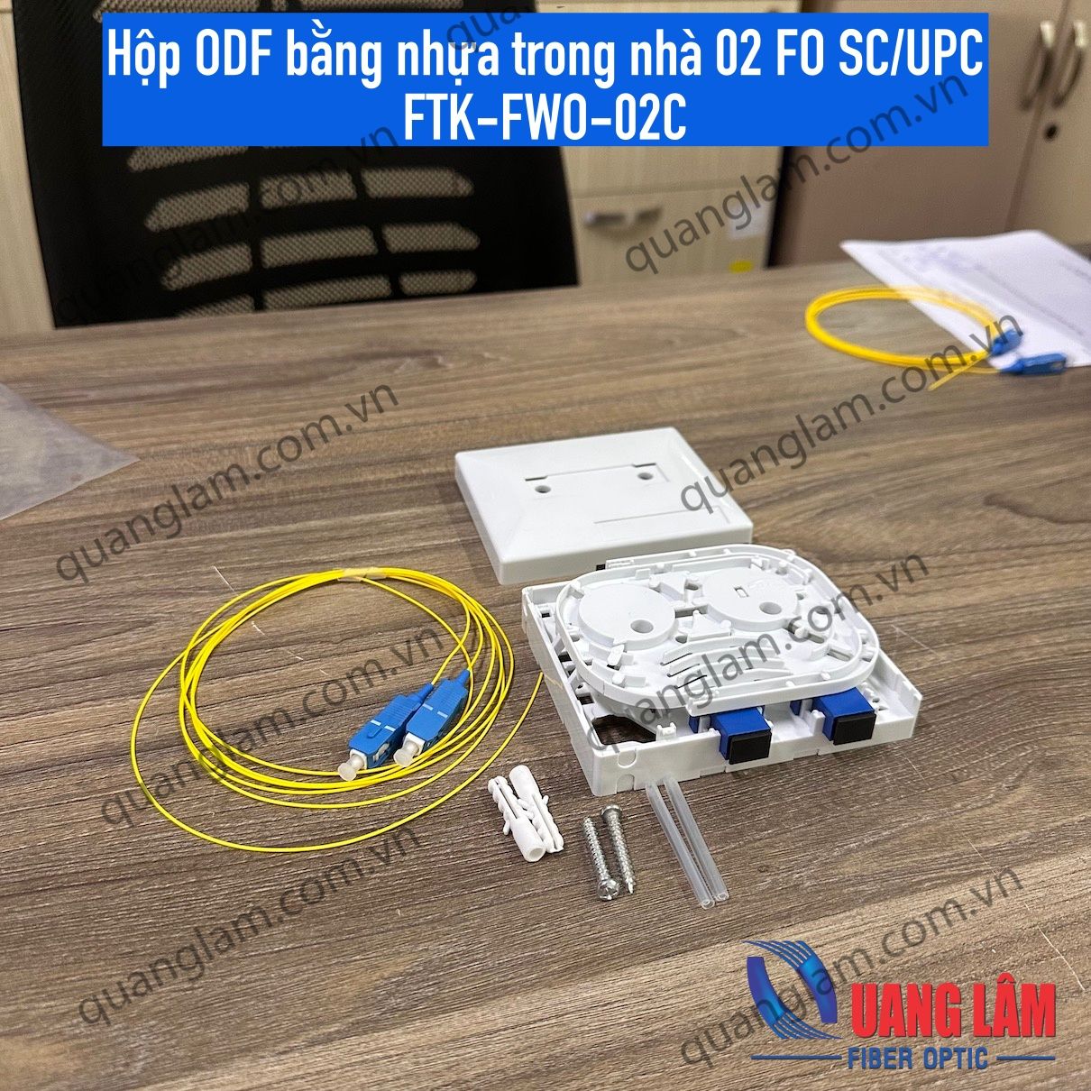 Hộp ODF bằng nhựa 02FO SC/UPC FTK-FWO-02C (Bao gồm Dây hàn quang đơn m – Công ty TNHH Công Nghệ ...