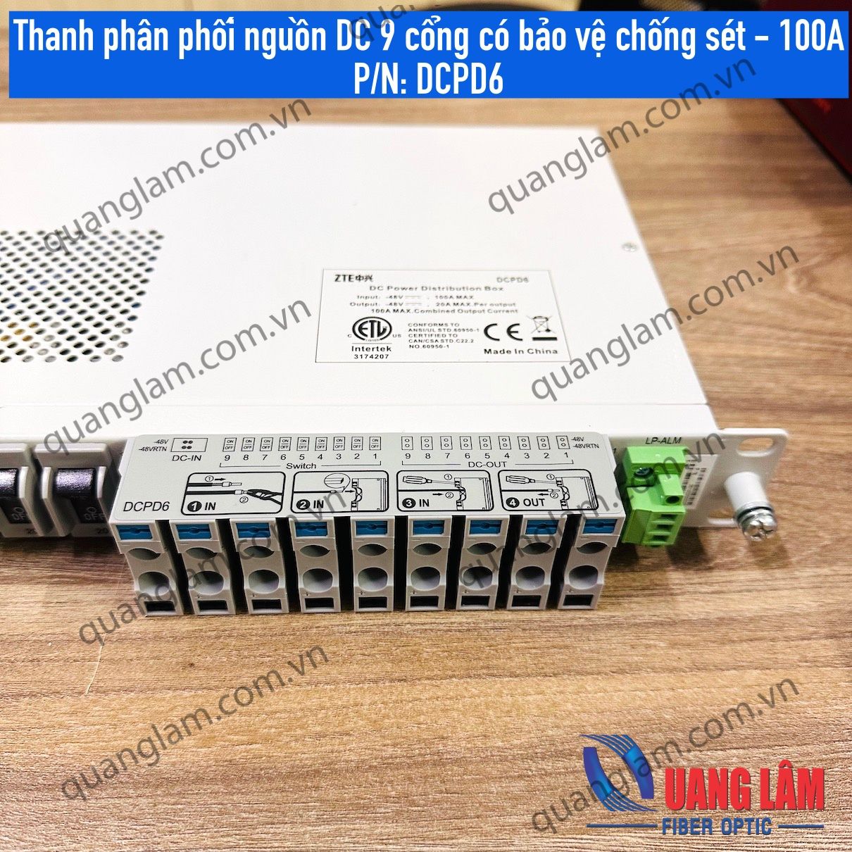 Thanh phân phối nguồn DC 9 cổng có bảo vệ chống sét - 100A P/N: DCPD6 – Công ty TNHH Công Nghệ ...